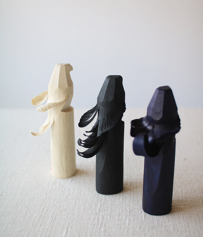 Sasano Ittobori Carved Wood Eagle {Black} / Japanese Folk Art shipped ...